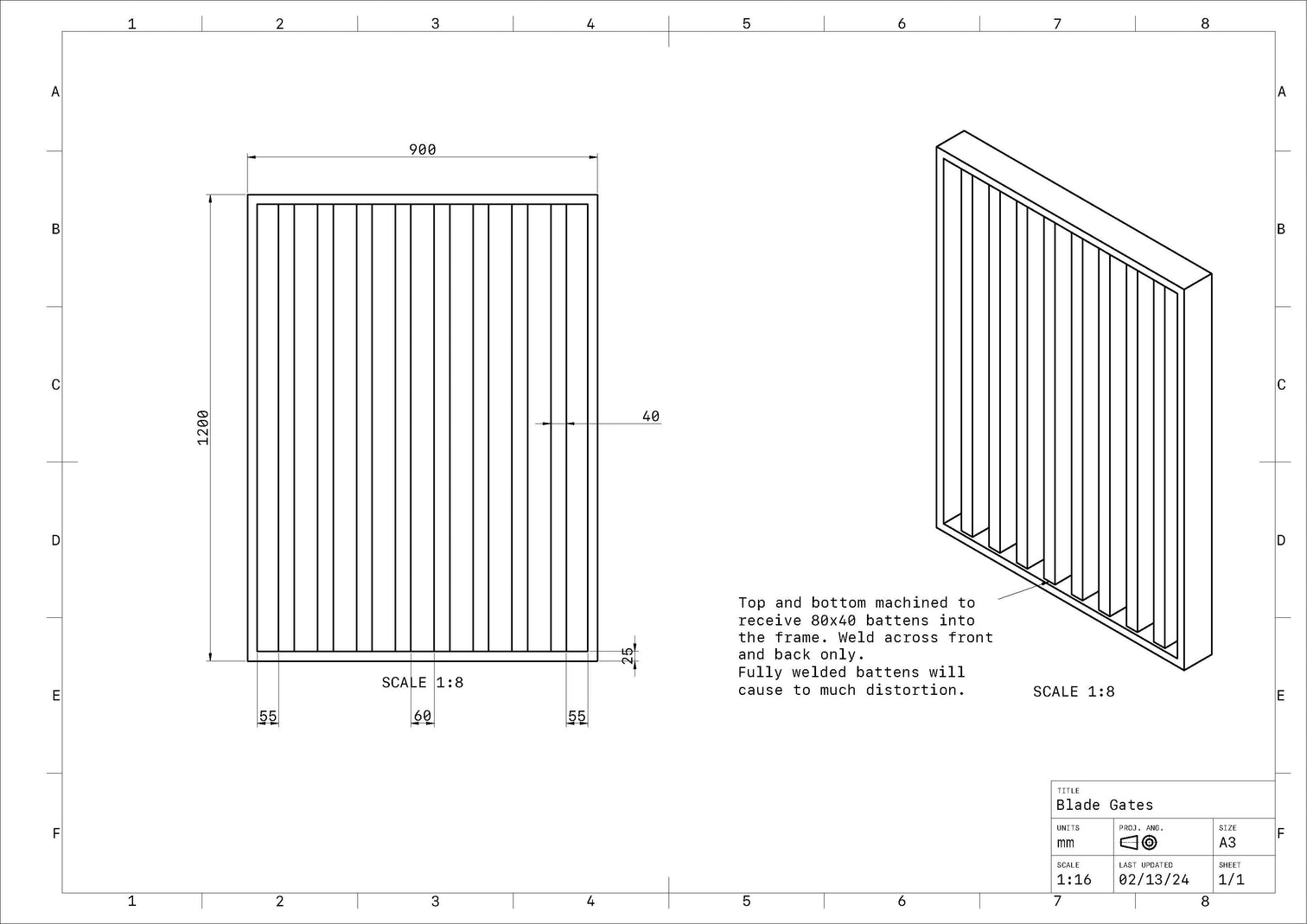 Frameless Blade Pool Fencing 900 x 1200mm Welded Gate KIT – UFENCEIT