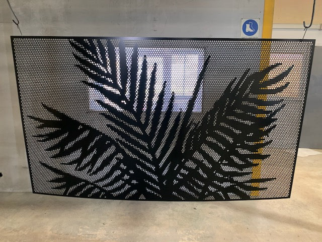 Perforated PALM Pool Panel 2 Meter KIT Black – UFENCEIT