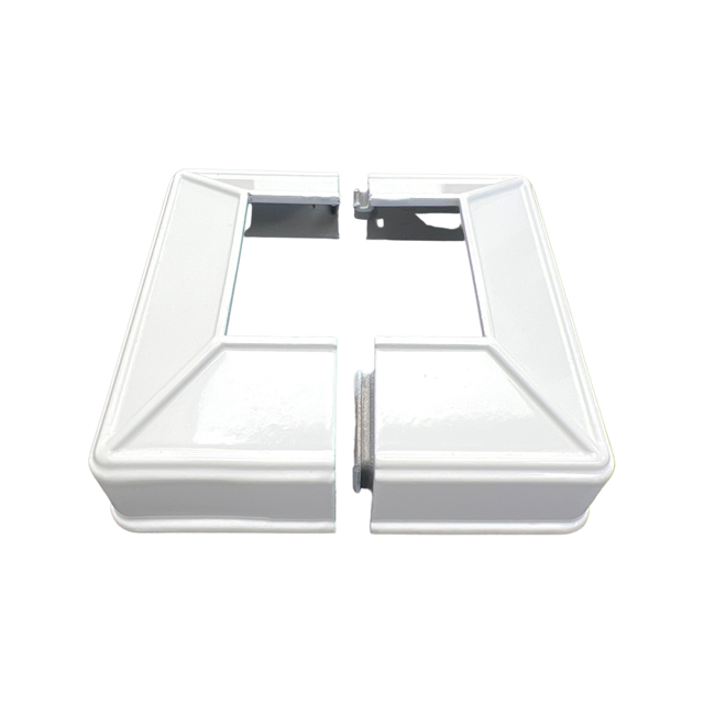 Aluminium Raised Two Piece Base Plate Post Cover 50x50 Dia White – UFENCEIT
